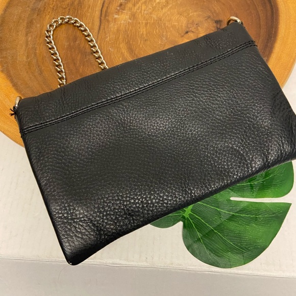 kate spade | Bags | Kate Soade Pebbled Leather Fold Over Clutch ...